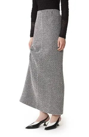LANVIN Long Draped Tweed Skirt