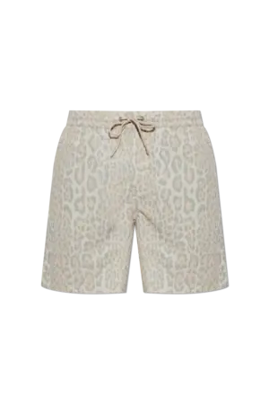ALLSAINTS Santa Cruz" Swim Shorts With Animal Print - Grey