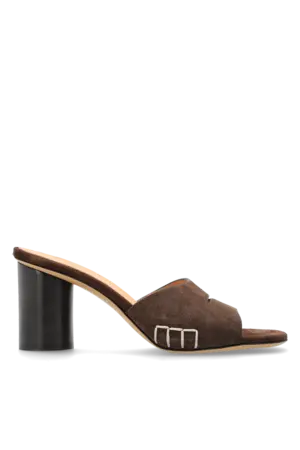 JW Anderson Suede Heeled Mules - Brown