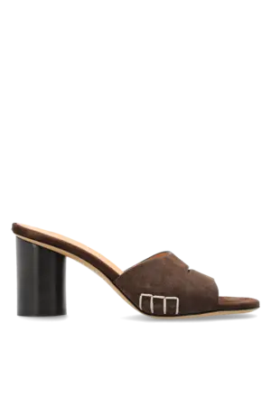 JW Anderson Suede Heeled Mules - Brown