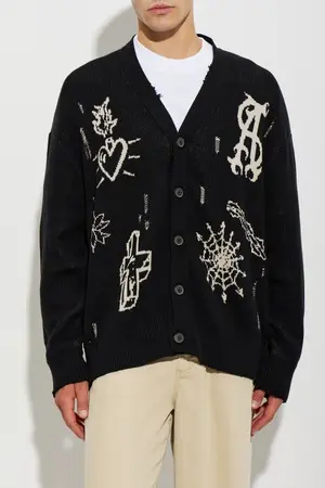 ALLSAINTS Staged' Organic Cotton V-neck Cardigan