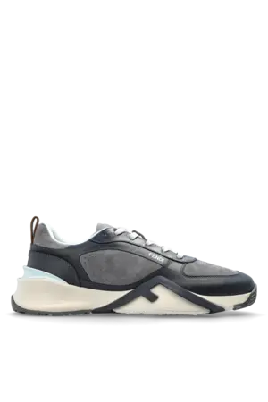 Fendi Leather Sports Shoes - Grey