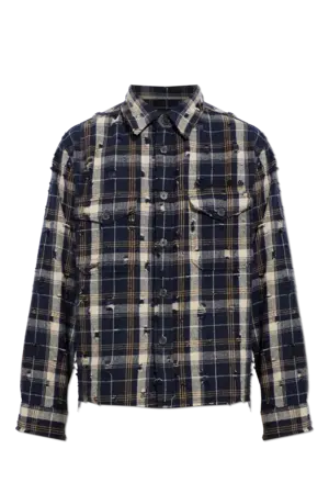 ALLSAINTS Rei' Shirt - Navy Blue