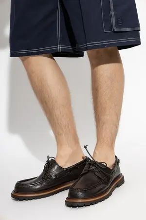 Fendi Leather Boat Shoes