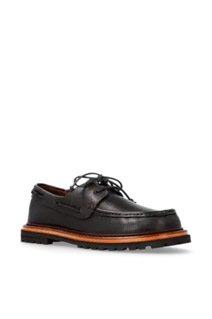 Fendi Leather Boat Shoes