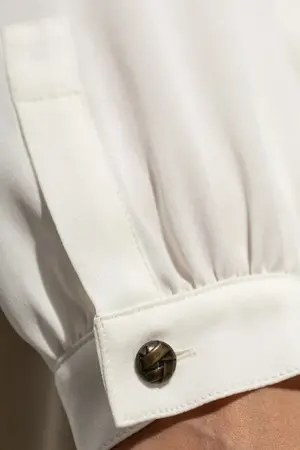 Max Mara Silk 'leccio' Shirt With Tie Neck