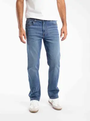 WEIRD FISH Eddie Straight Leg Jeans - Indigo