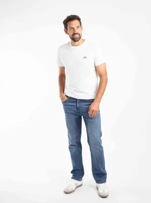 WEIRD FISH Eddie Straight Leg Jeans - Indigo