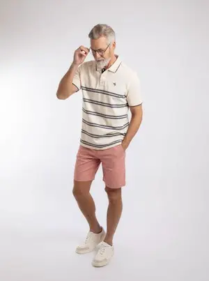WEIRD FISH Charleston Textured Chino Shorts - Nantucket