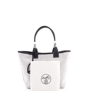 Hermès Sac Steeple Tote Toile With Leather 28