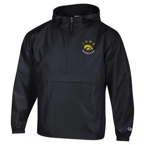 Champion Iowa Hawkeyes Packable Hooded Windbreaker Half-zip Jacket