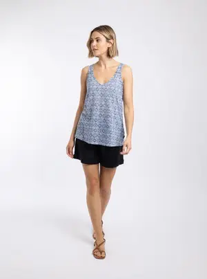 WEIRD FISH Aliana Printed Burnout Vest