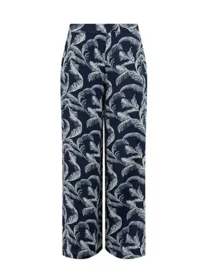 WEIRD FISH Mounira Printed Wide Leg Trousers