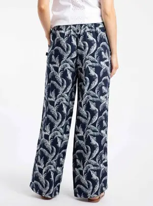 WEIRD FISH Mounira Printed Wide Leg Trousers
