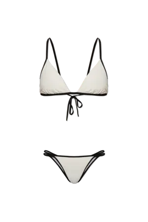 Balmain Two-piece Swimsuit With Geometric Print - Cream