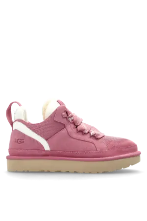 UGG Lowmel Suede And Mesh Lace-up Sneakers - Pink