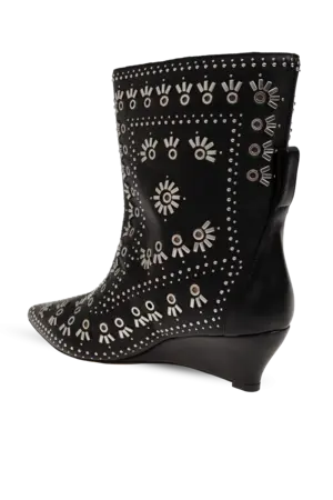ODISSI Studded Wedge Ankle Boots