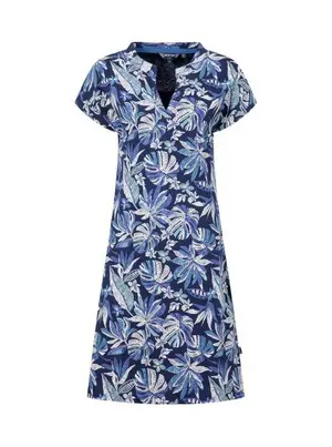WEIRD FISH Printed V-neck Jersey Dress