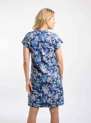 WEIRD FISH Printed V-neck Jersey Dress