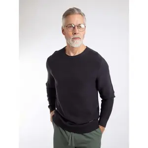 WEIRD FISH Rhett Crew Neck Knitted Jumper - Dark Navy