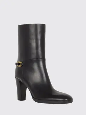 Saint Laurent Leather High Heel Boots
