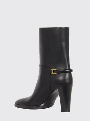 Saint Laurent Leather High Heel Boots
