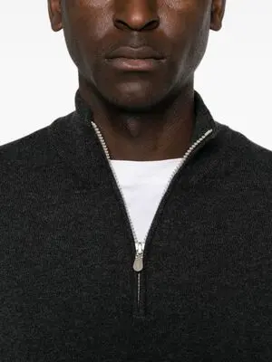Brunello Cucinelli Dark Grey Cashmere Turtle-neck Sweater