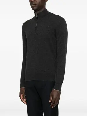 Brunello Cucinelli Dark Grey Cashmere Turtle-neck Sweater