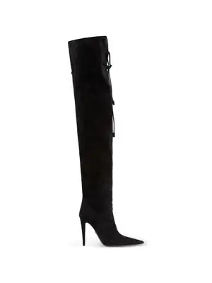 GIUSEPPE ZANOTTI Suede Over The Knee Stiletto Boots - Multicolor