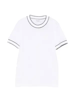 Brunello Cucinelli Jersey T-shirt With Contrast Trim