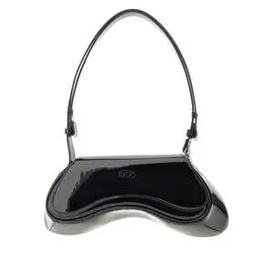 DIESEL® Glossy Faux Leather Bag - Black