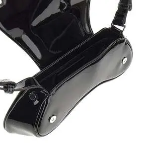 DIESEL® Glossy Faux Leather Bag - Black