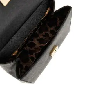 Dolce & Gabbana Dauphine Leather Medium Sicily Bag - Black