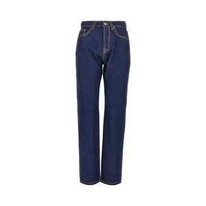 Versace Cotton Denim Jeans With Medusa Detail - Blue