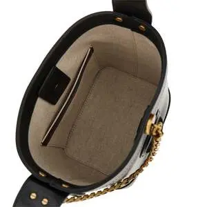 Versace Leather Bucket Bag With Medusa Patch