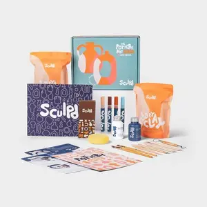 SCULPD Home Pottery Kit With Matte Varnish - Terracotta Pens