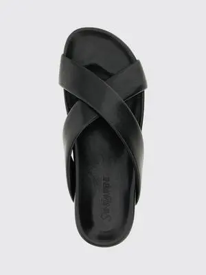 Saint Laurent Leather Crossover Sandals