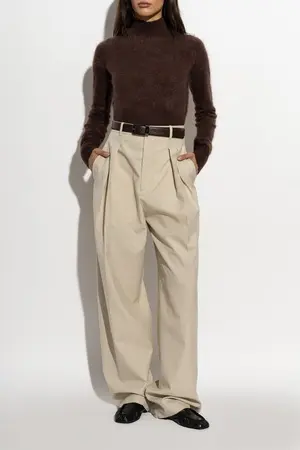 Sportmax Agio' Cropped Cashmere Turtleneck Sweater