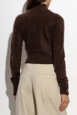 Sportmax Agio' Cropped Cashmere Turtleneck Sweater