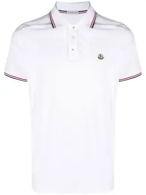 Moncler Logo Cotton Polo Shirt - Multicolor