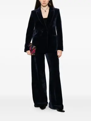 FORTE_FORTE Velvet Double-breasted Jacket - Multicolor