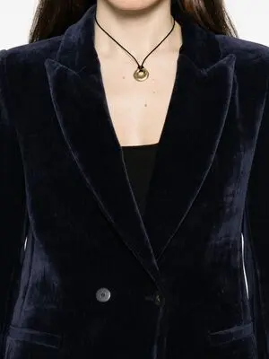 FORTE_FORTE Velvet Double-breasted Jacket - Multicolor