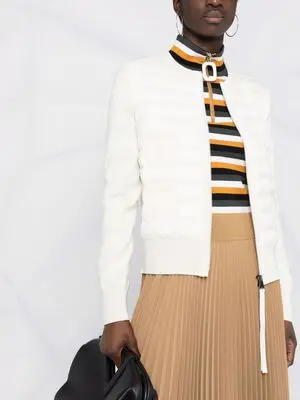 Moncler Wool And Nylon Padded Cardigan
