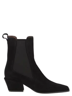 PARIS TEXAS Bettina Ankle Boot 50 Suede Chelsea Ankle Boots - Black