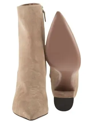 Paris Texas Anja Suede Ankle Boots - Cream