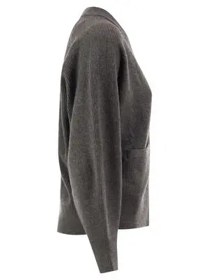 Brunello Cucinelli Ribbed Cashmere V-neck Cardigan - Multicolor