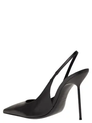 Paris Texas Lidia Slingback 105 Patent Leather Pumps - Black