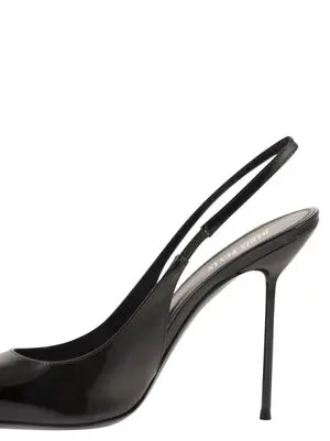 Paris Texas Lidia Slingback 105 Patent Leather Pumps - Black