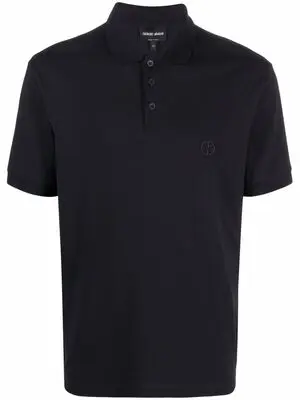 Giorgio Armani Logo Cotton Polo Shirt - Multicolor