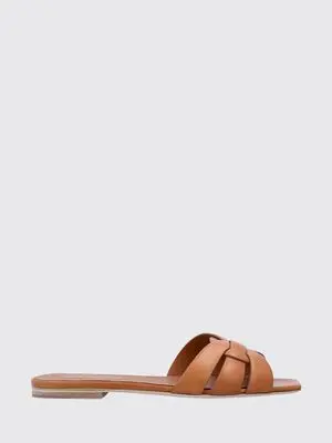 Saint Laurent Leather Heeled Sandals - Brown
